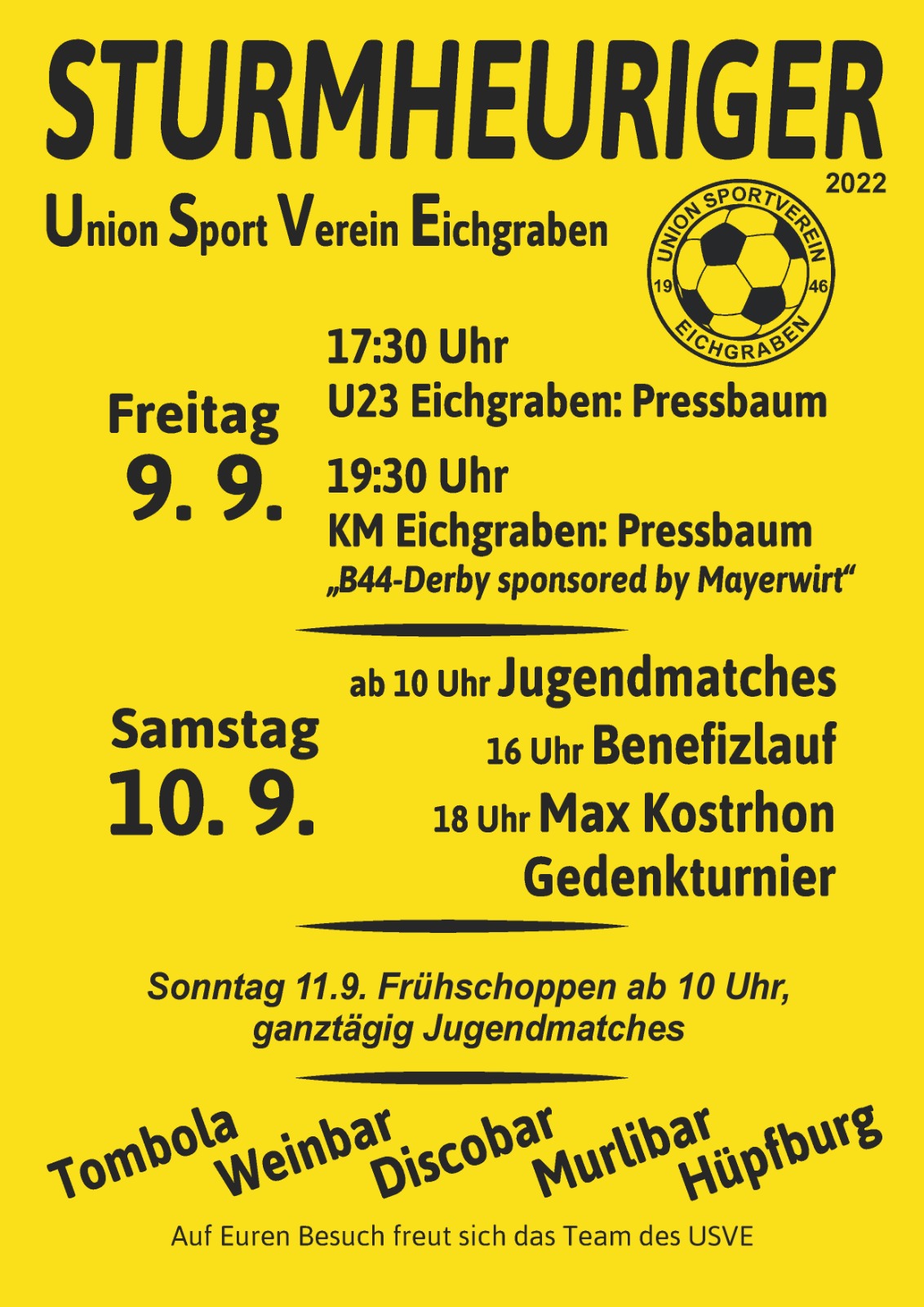 Sturmheuriger mit Benefizlauf • Sportverein Eichengraben